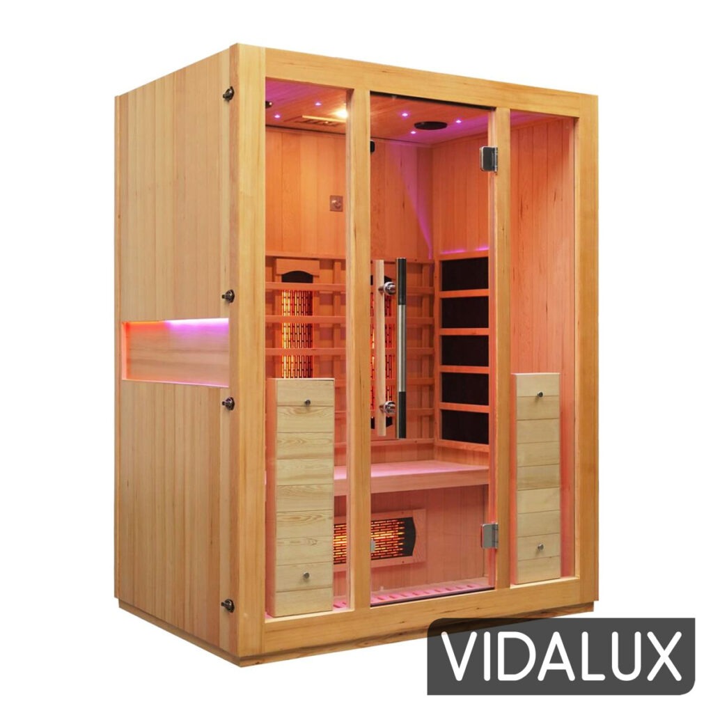 Premier 3 Person Full Spectrum Infrared Sauna With Complete Heat - Vidalux
